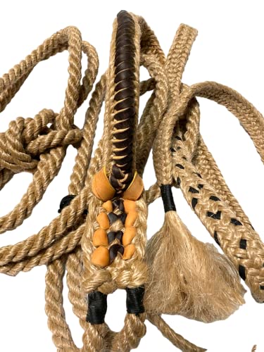 Bull Rope 9/9 Left Hand Full Leather Professional Bull Rope for Bull ...