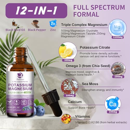 Snapklik.com : Potassium Magnesium Supplement Liquid W/ 1100 Mg Triple ...