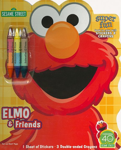 Amazon.co.jp: Elmo & Friends: Book to Color with Crayons & Stickers ...