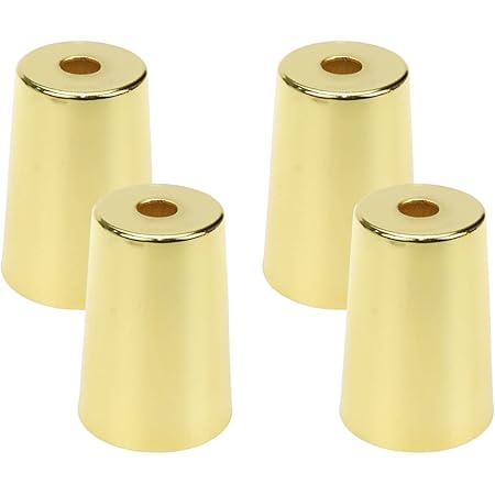 Savagrow 4pcs Gold Furniture Feet Cover 2" Heigth Round Metal Table ...