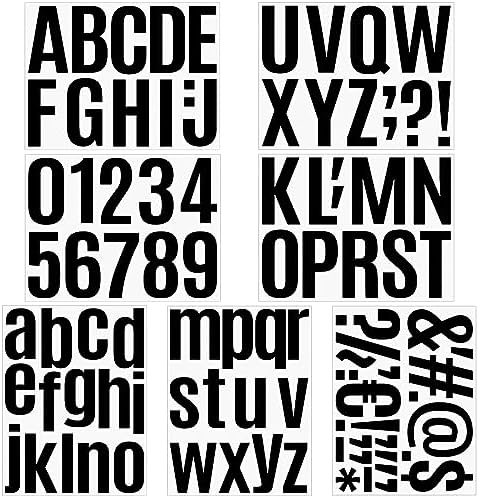 Large Vinyl Alphabet Stickers - Black Self Adhesive Letters & Numbers ...
