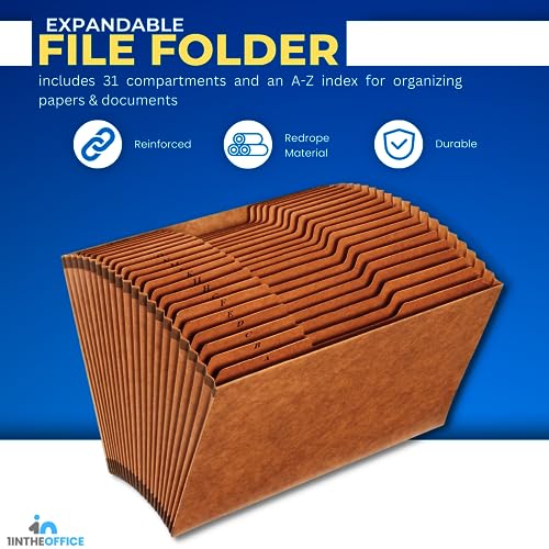 Snapklik.com : 1InTheOffice Expanding File Folder Organizer, Accordion ...