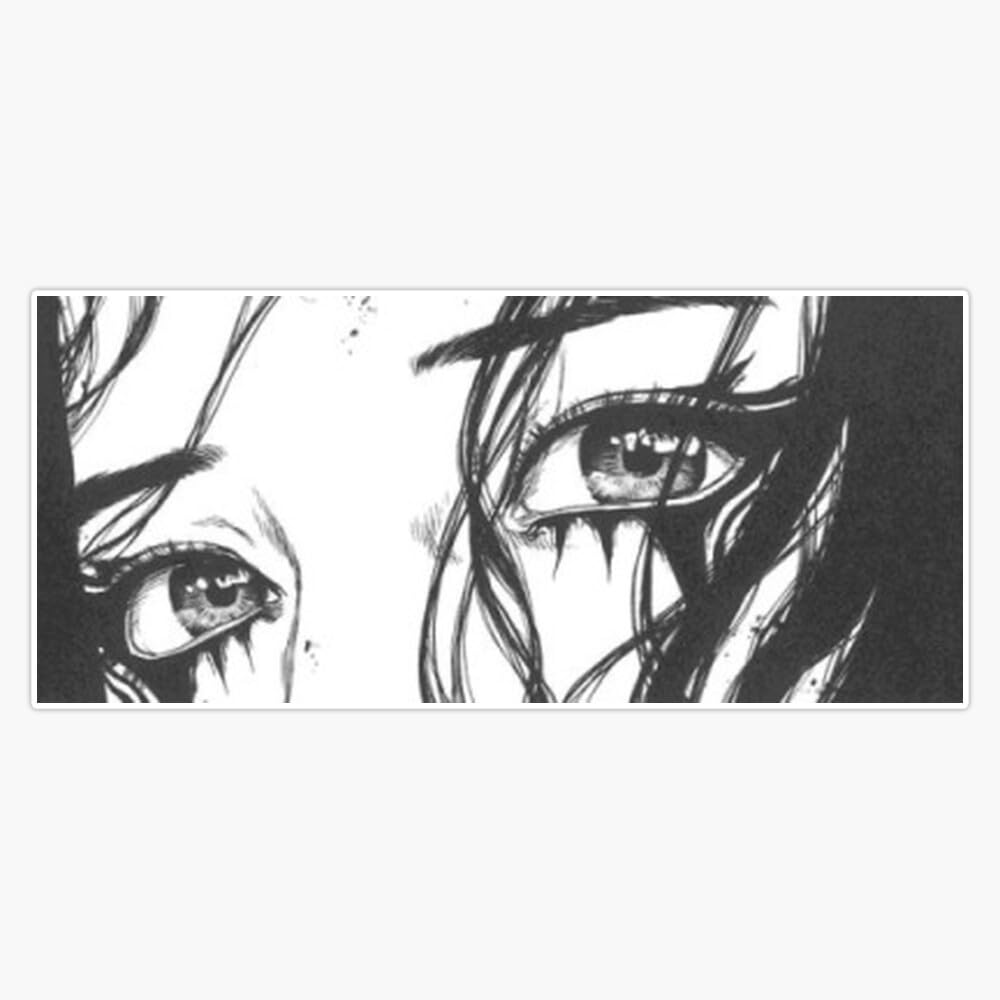 Amazon.com: Anime Eyes Aesthetic Sticker Vinyl Waterproof Sticker Decal ...