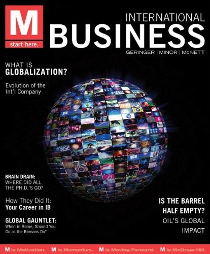 M: International Business By Michael Geringer, Michael Minor, Jeanne ...