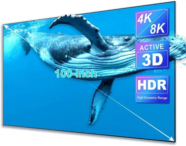 Ocean Projector Screen 100" Dia 7 feet X 4 feet 16:9 Aspect Ratio ...