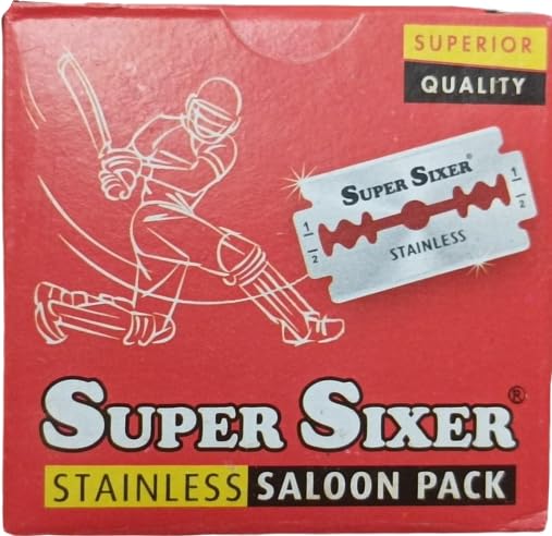 Buy Super Sixer Premium Double Edge 150 Razor Blades (50 In 1) (Pack Of ...