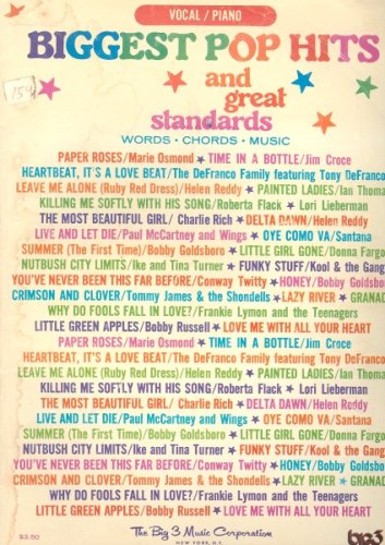 Biggest Pop Hits and Great Standards (Words Chords Music): Amazon.co.uk ...