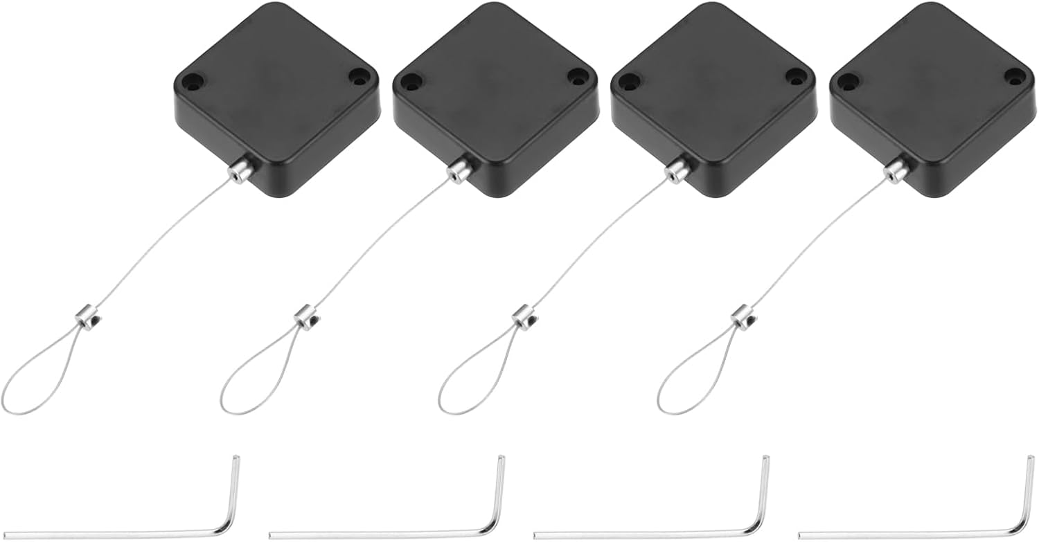 Amazon.com: MECCANIXITY 4.9 ft Retractable Cable Lock with Latch Remote ...
