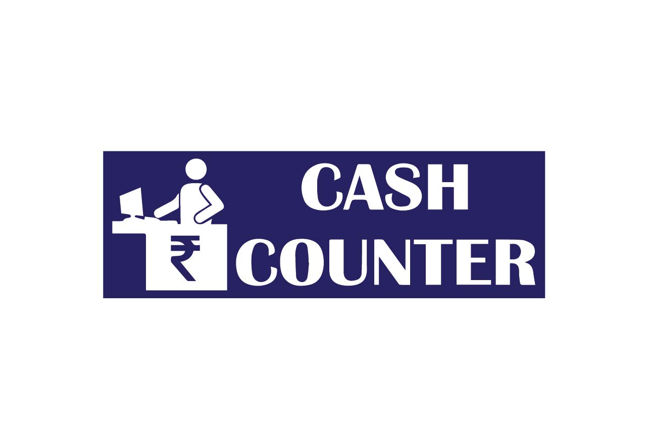 Buy SIGN EVER Cash Counter Bank Sign Boards for Hotel Restaurant ...