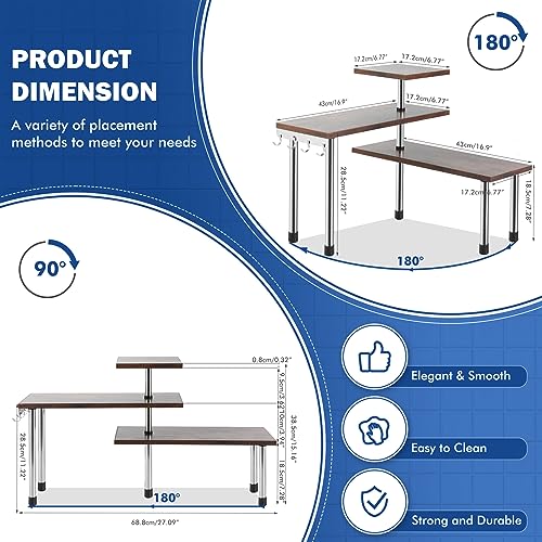 Snapklik.com : OUTREE 3 Tier Kitchen Countertop Organizer Spice Rack
