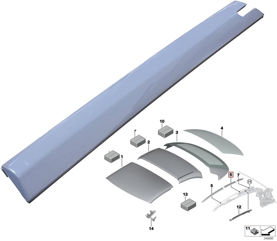 Amazon.com: Left Convertible Roof Molding 54377184037 Fits for BMW 3 4 ...