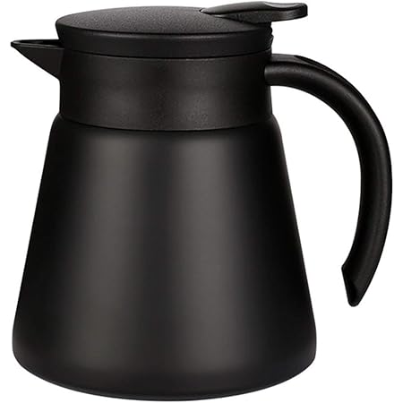 Amazon.com: Goeielewe Thermal Coffee Carafe Tea Pot 20 Oz Stainless Steel Insulation Pot Double ...