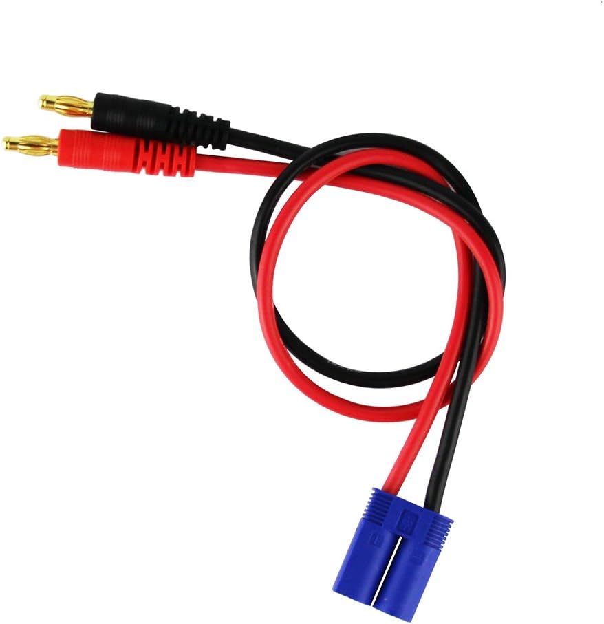 OliYin EC5 Male Connector Plug 4mm Banana Plugs Battery Charge Lead Adapter Silicone Cable 30cm ...