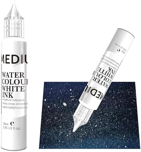 Amazon.com: PHOENIX White Ink Pen for Watercolor - 28ml / 0.95 fl oz ...