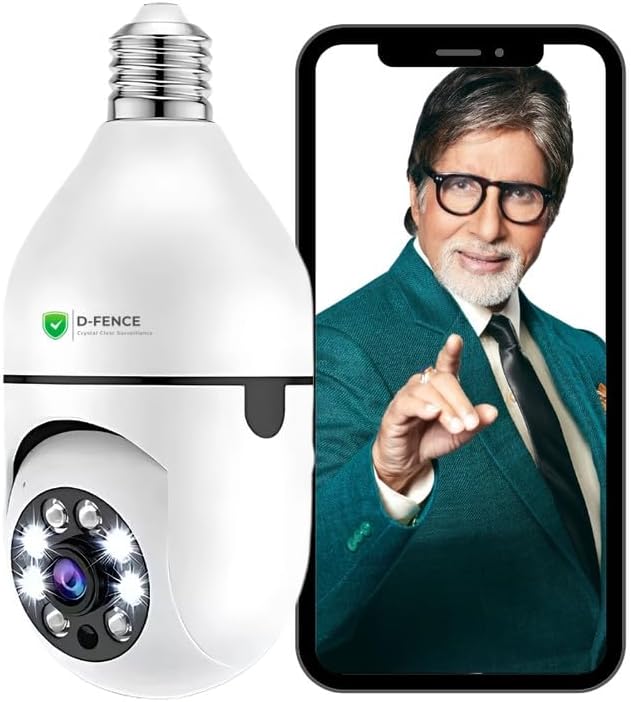 Buy D-FENCE 3MP Full HD Smart Wi-Fi CCTV Camera for Home Security | (1 ...