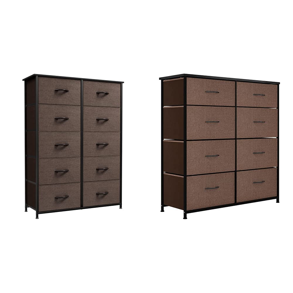 YITAHOME Fabric Dresser 10 Drawers Storage Tower For Bedroom, Metal