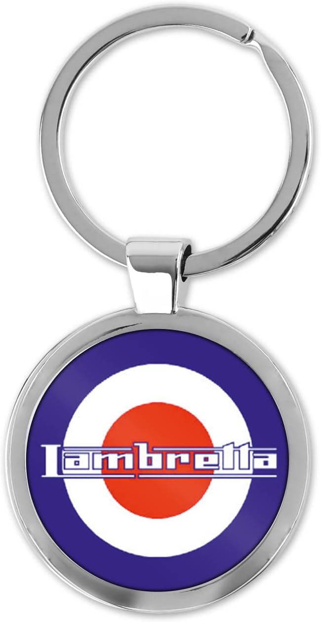 Lambretta Chrome Metal Logo Keychain with Gift Box : Amazon.co.uk: Fashion