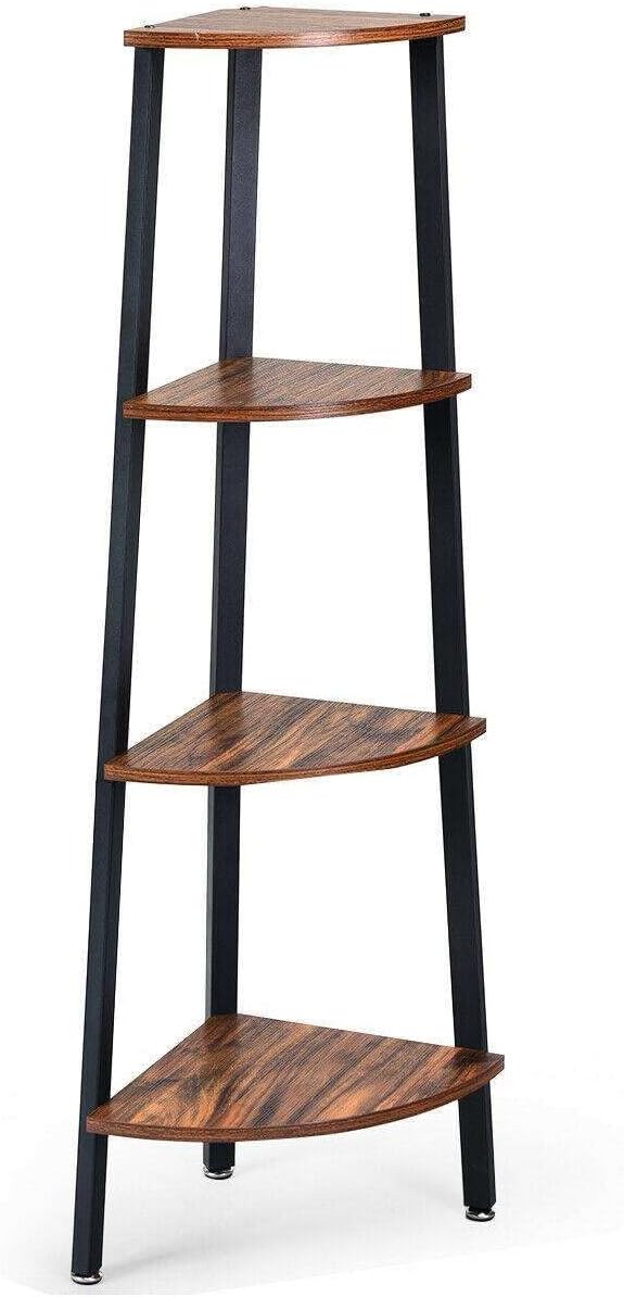 Amazon.com: OUSW 4-Tier Corner Shelf Stable Storage Rack Display Stand ...