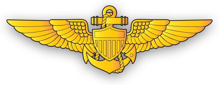 Amazon.com: fagraphix Gold Navy Aviator Wings Sticker Decal - Self ...