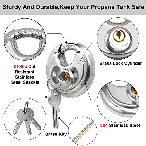 Snapklik.com : RV Double Propane Tank Locking Device 1/2”Threads Shaft ...