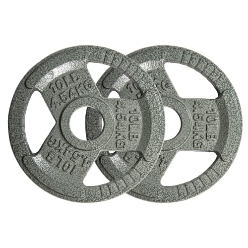 HulkFit 2” Olympic Grip Cast Iron Enamel Coated Weight Plates for ...