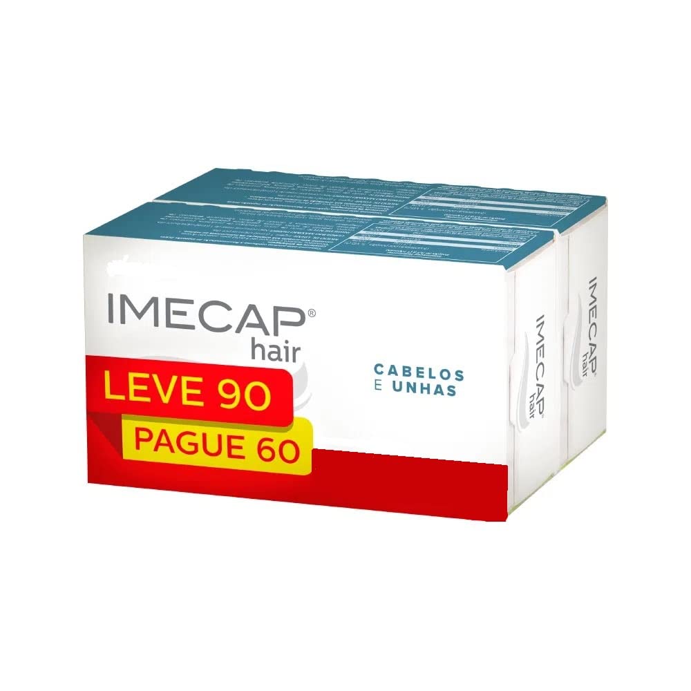 Imecap Hair Kit 90 cápsulas - Vitaminas para Cabelos e Unhas com ...