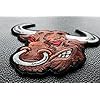 Amazon.com: Angry Bull Iron on Patch - 4x3.75 inch - Embroidered Iron ...