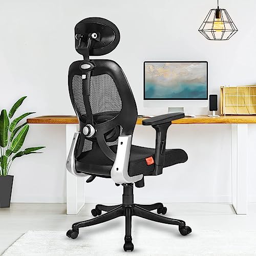 SAVYA HOME Comet Nylon Base HIGH Back Executive Office Chair with ...