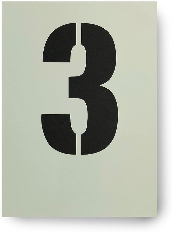 Dovetails Vintage Big Number 3 Stencil 120 mm Tall Large Number Three ...