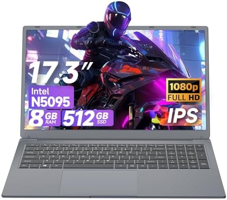 Amazon.com: XYPLOXZ 17 Inch Laptop, 8GB RAM 256GB SSD, Intel N5095(Up ...