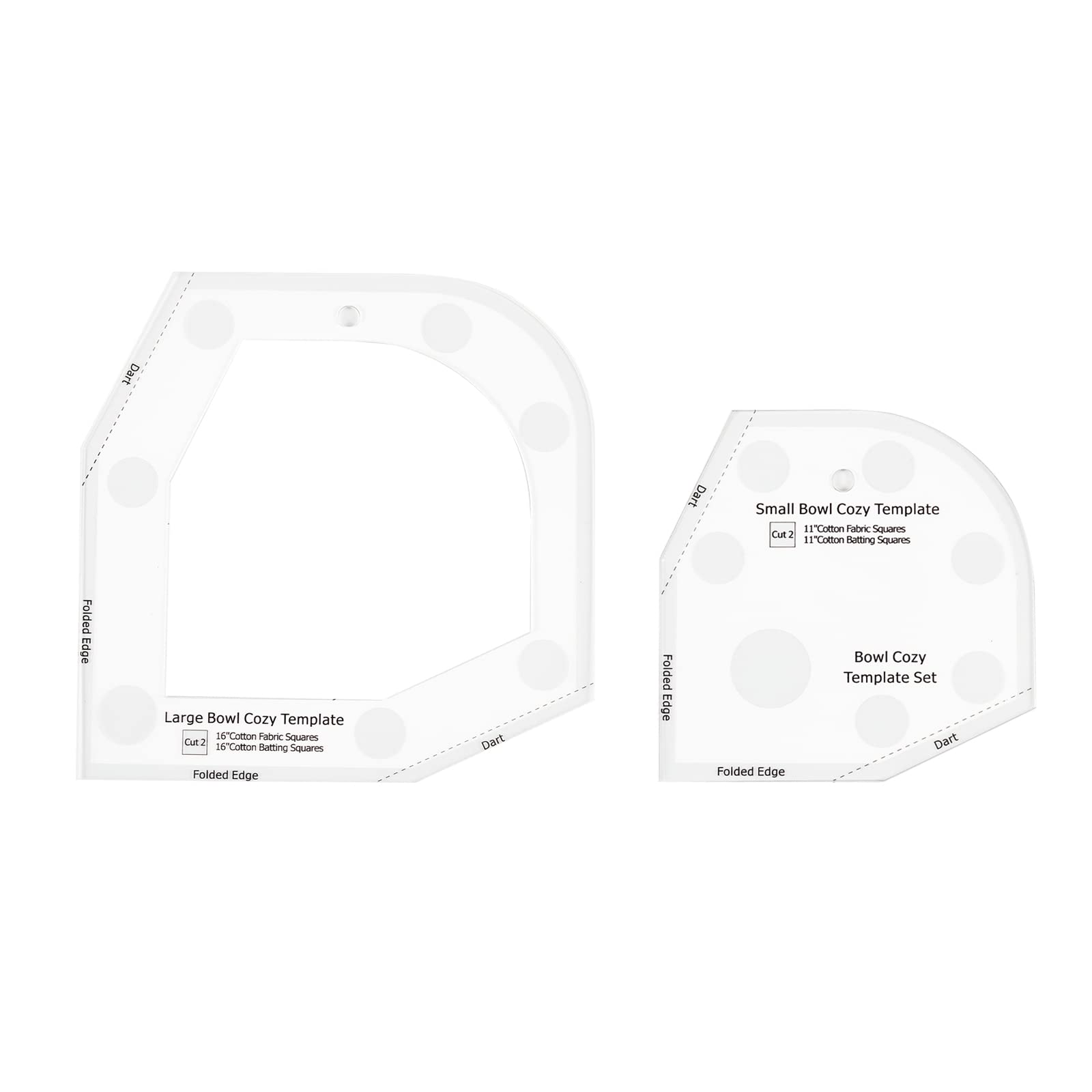 Buy Cozy Template Cutting Ruler Set, Cozy Pattern Template for Sewing ...