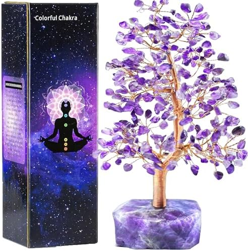 Amazon.com: Tizzomx Amethyst Crystal Healing Chakra Tree of Life ...
