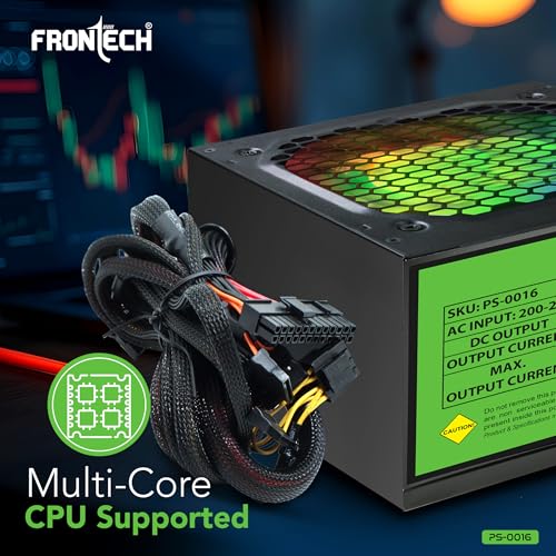 Frontech Ultima 750W Power Supply | ATX 12V SMPS | 120mm RGB Fan ...