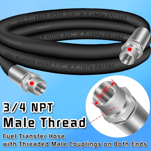 Snapklik.com : 3/4inch NPT Fuel Transfer Hose, 10 Feet Diesel Fuel ...