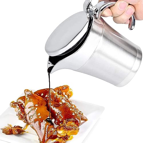 Snapklik.com : Stainless Steel Gravy Container, Double Insulated Gravy ...