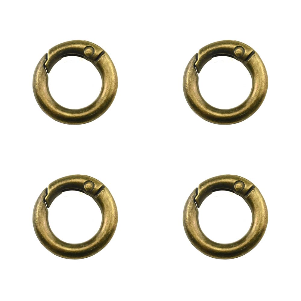 HAHIYO Round Carabiner Spring Ring Sturdy Closure Larger Opening Strong ...