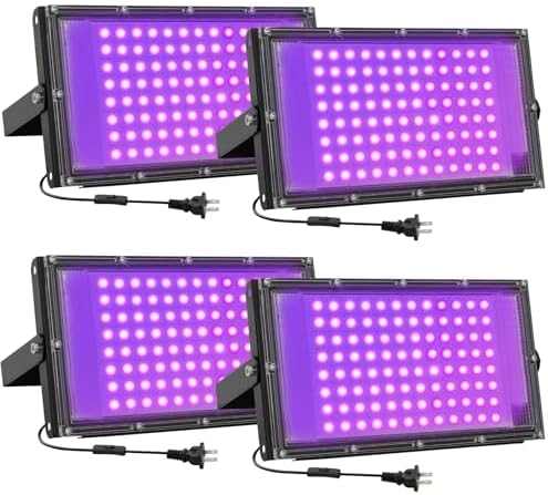 100W LED Black Lights for Glow Party - Waygor UV Blacklight Floodlight ...