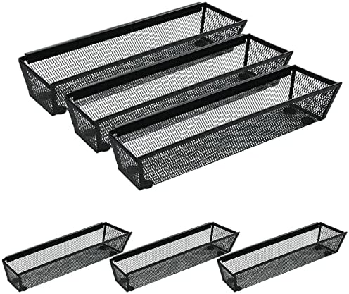 Chris.W 6 Pack Silverware Organizer for Kitchen Drawer, Metal Mesh Tray ...