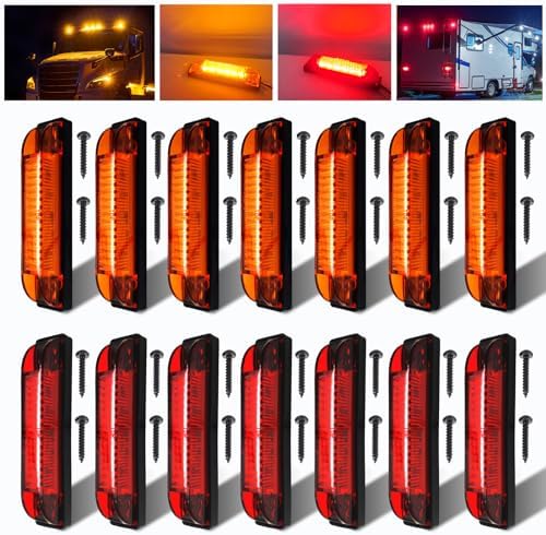 Amazon.com: AatSol 7PCS Amber Led Marker Lights + 7PCS Red Led Marker ...