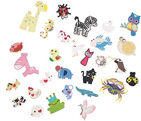 Amazon.com: PAGOW 20PCS Animals Embroidered Patches, Zoo Animals Iron ...