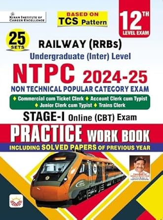 Buy Railway Under Graduate 12th Level NTPC Stage 1 Practice Work Book Based on TCS Pattern ...