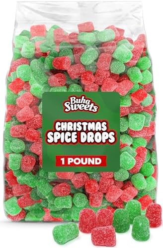 Amazon.com : Bulk Christmas Spice Drops Candy - 1 Pound Red & Green ...