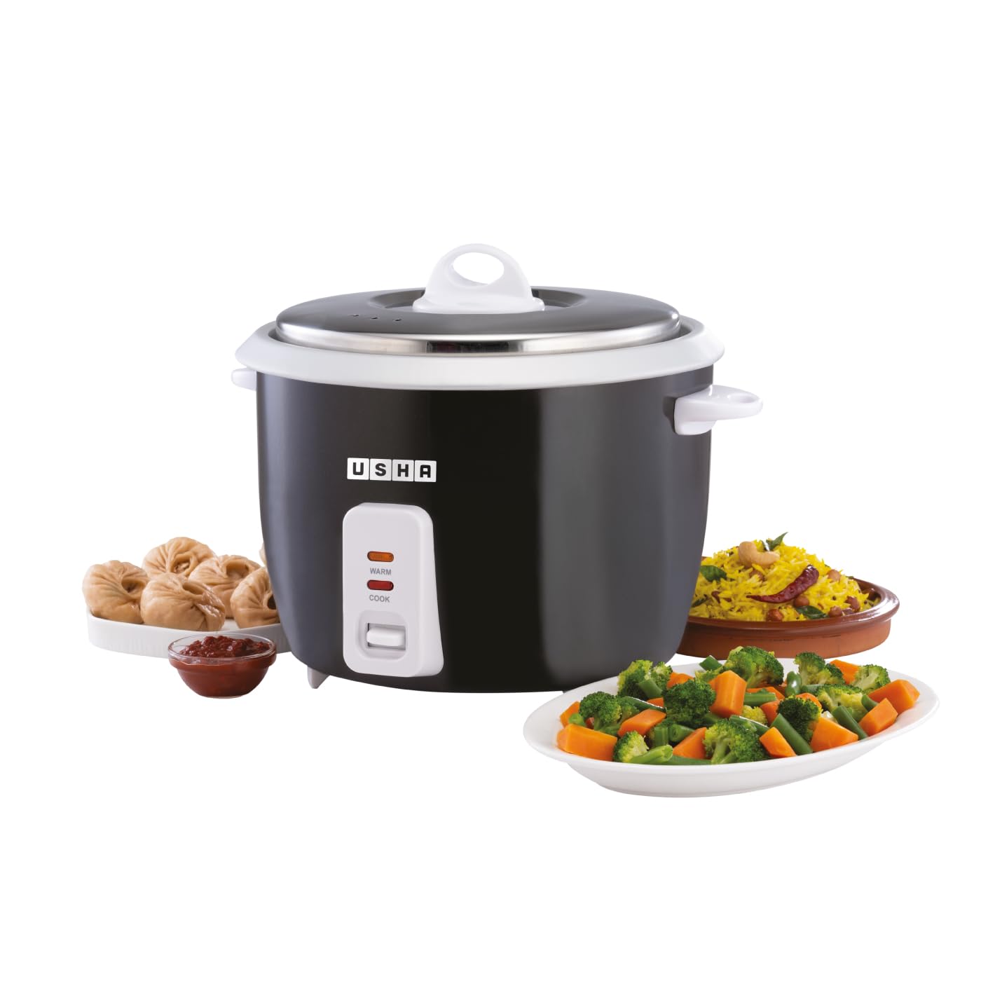 Buy USHA RC18SS1 D 700 Watt 1.8 Litres Automatic Rice Cooker with ...