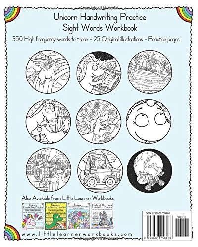 Snapklik.com : Unicorn Handwriting Practice - Sight Words Workbook: 350 ...