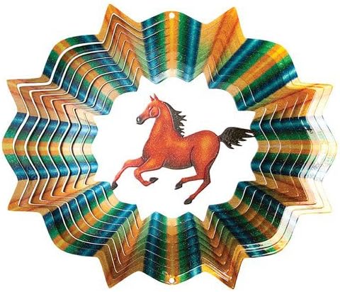 Amazon.com: Iron Stop Designer Horse Wind Spinner Size: 10-Inch Outdoor ...