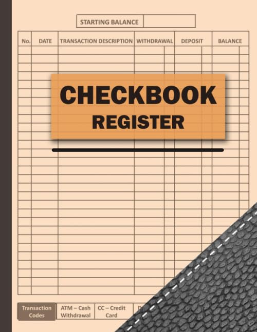 Amazon.com: Checkbook Register: checkbook transaction register for ...