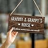 Amazon.com: Kneaotoaji Grammy and Grampy's House Hanging Wooden Signs ...