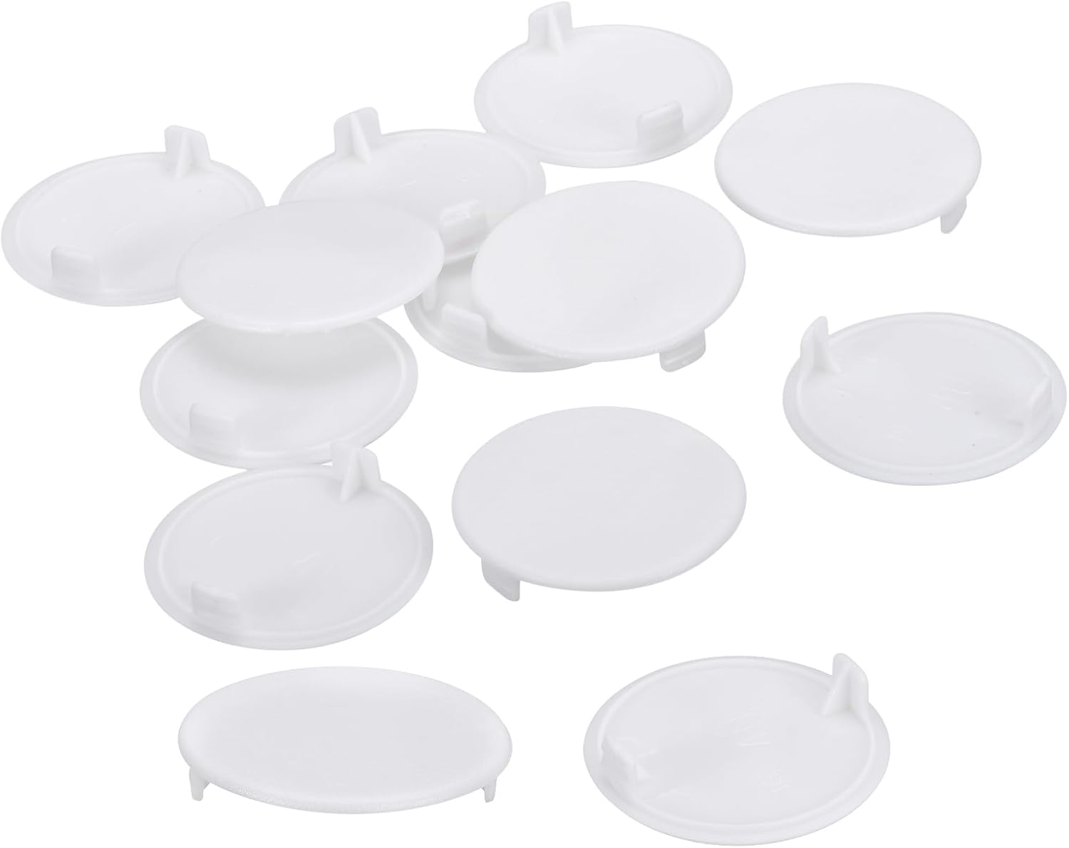 uxcell 50Pcs Hinge Hole Covers, 40mm(1 9/16") Dia Plastic Concealed ...