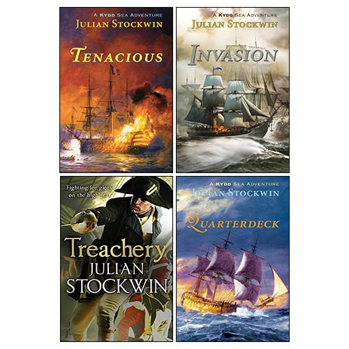 Julian Stockwin 4 Books Collection Set(Quarterdeck, Tenacious ...