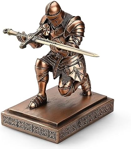 Amazon.com: Amoysanli Medieval Armored Warrior Knight Pen Holder Desk ...